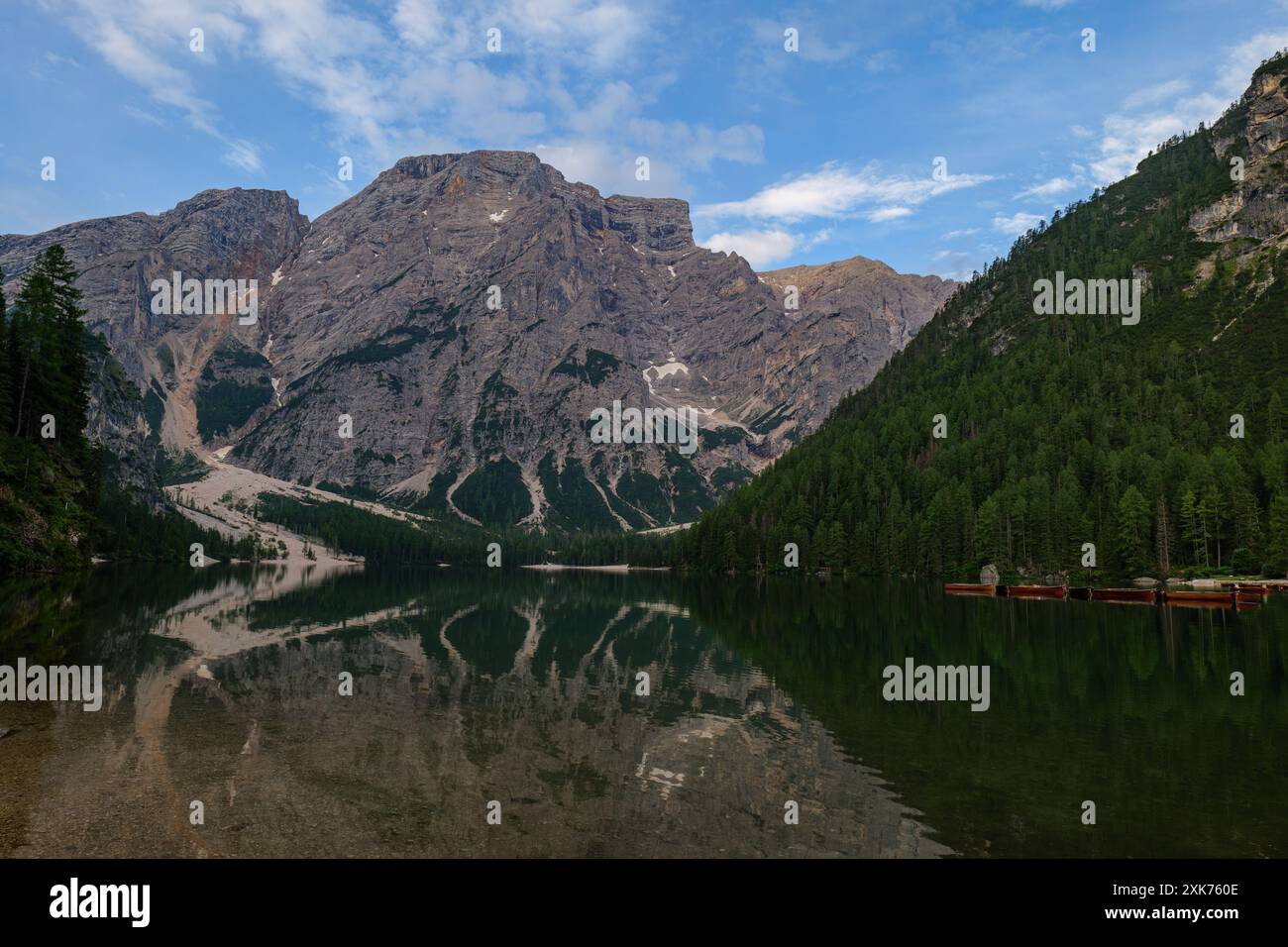 The Pragser Wildsee, or Lake Prags, Lake Braies (Italian: Lago di ...