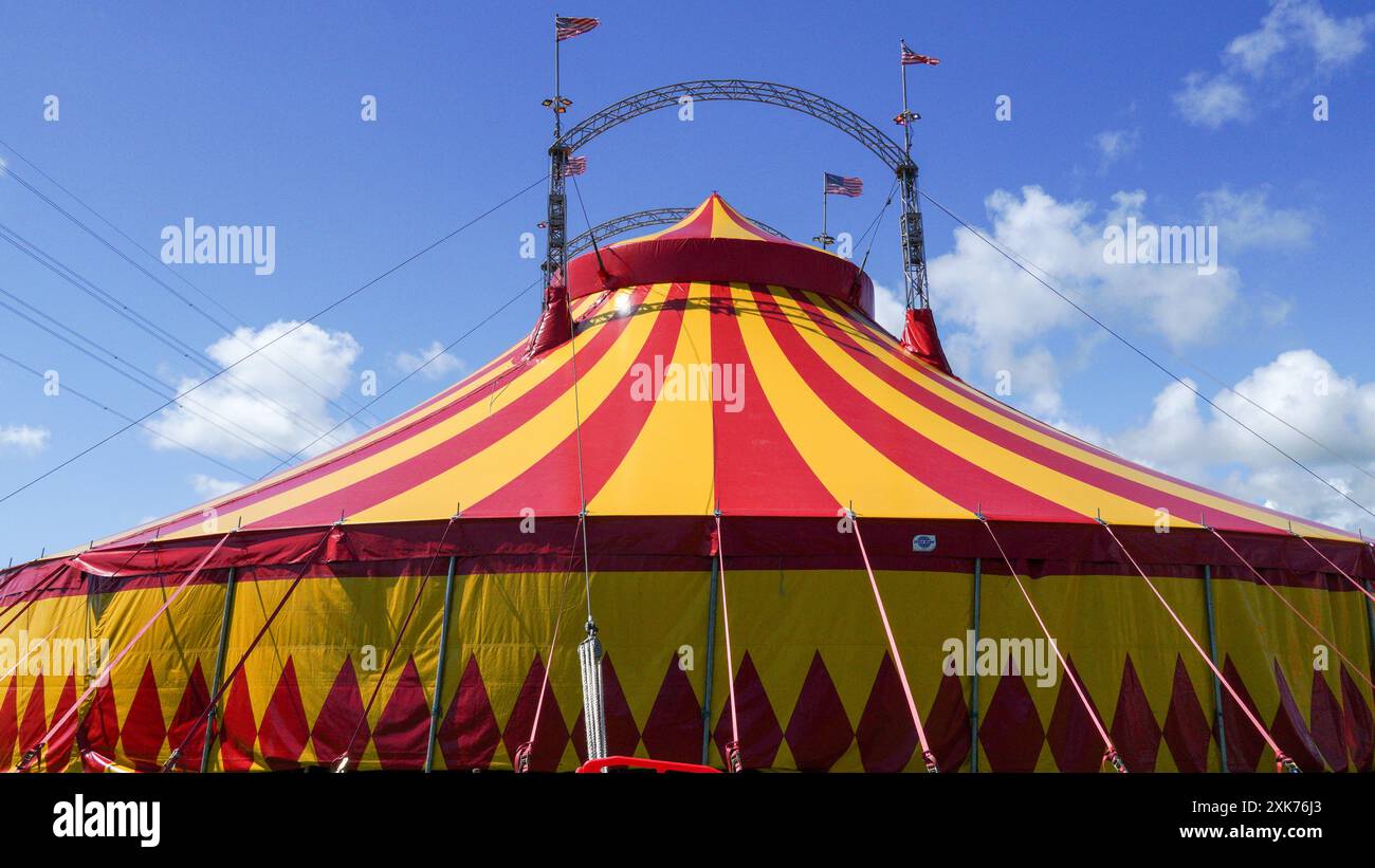Circus tent guy ropes hi-res stock photography and images - Alamy