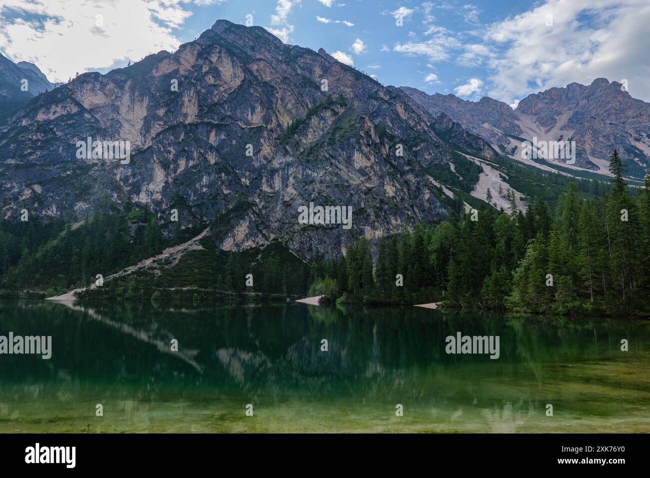 The Pragser Wildsee, or Lake Prags, Lake Braies (Italian: Lago di ...