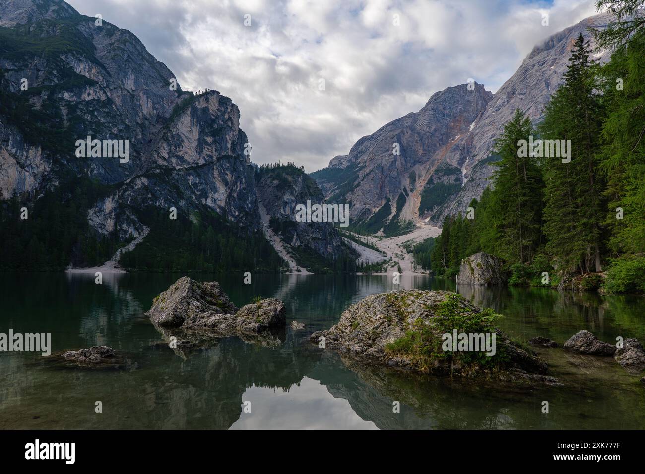 The Pragser Wildsee, or Lake Prags, Lake Braies (Italian: Lago di ...