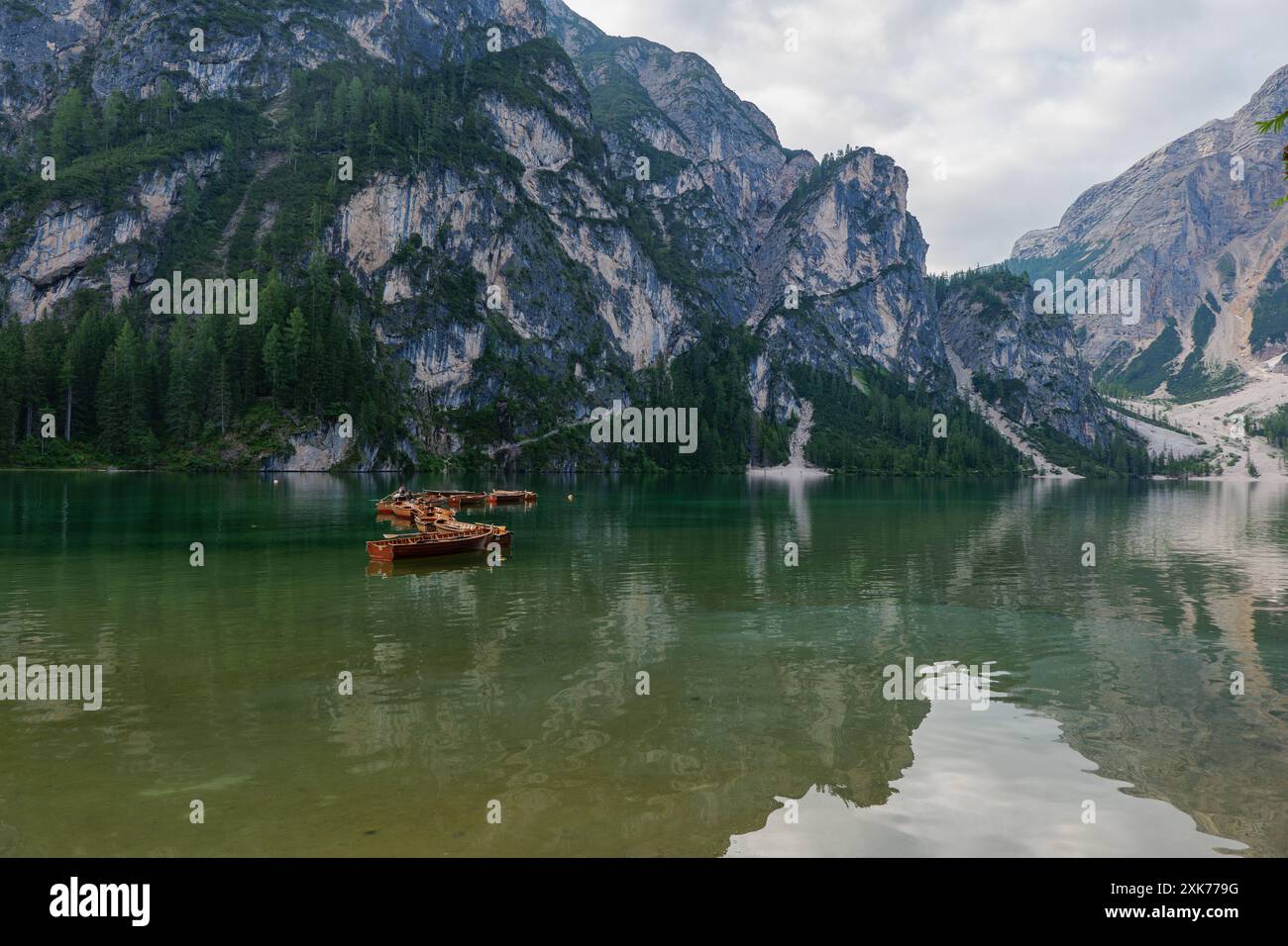 The Pragser Wildsee, or Lake Prags, Lake Braies (Italian: Lago di ...