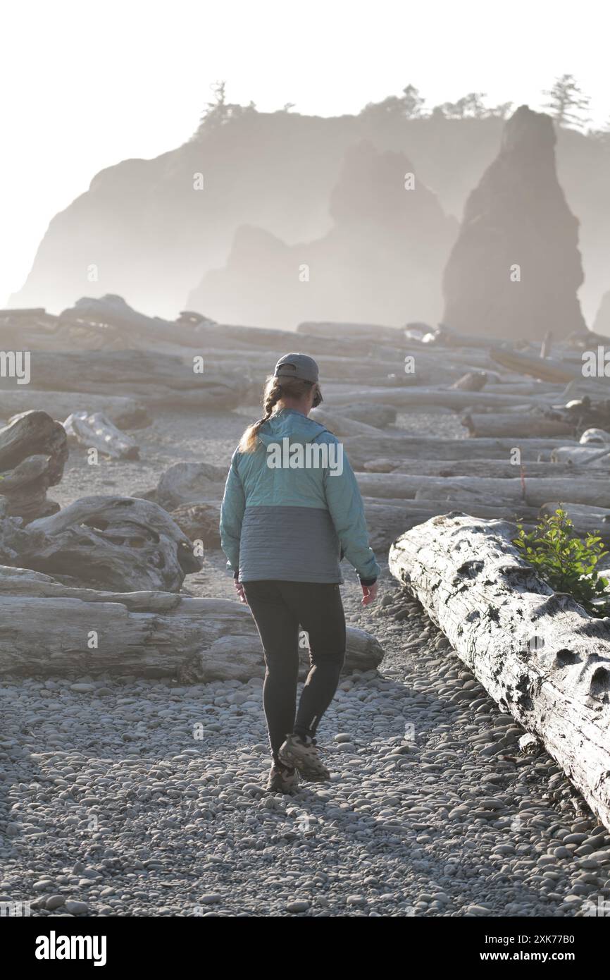 Ruby Beach, along the Pacific Coast of Highway 101 on the Olympic Peninsula in Olympic National ...