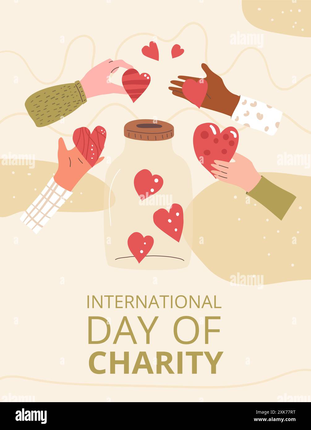 International day of charity template. global fundraising concept ...
