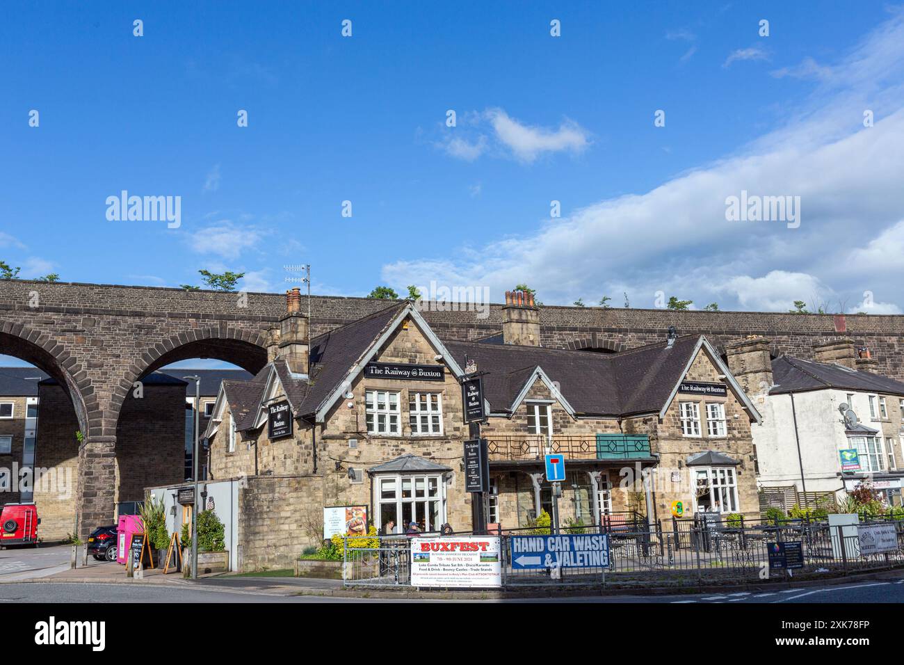 The Railway at Buxton, and viaduct Buxton is a spa town in the Borough ...