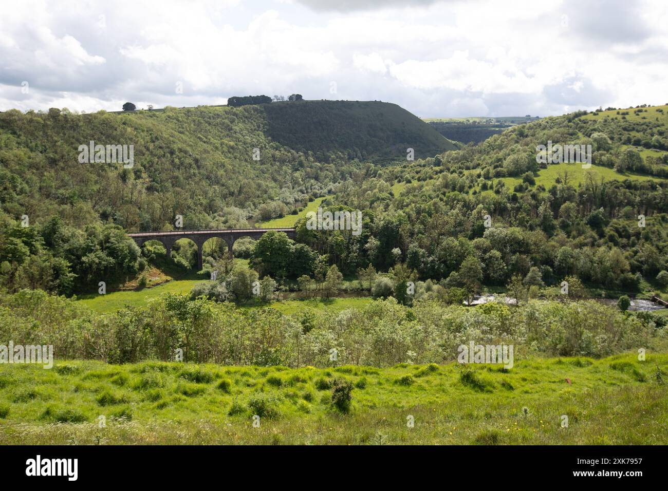 Monsal Dale - Headstone Viaduct, valley, Derbyshire, England, in the ...