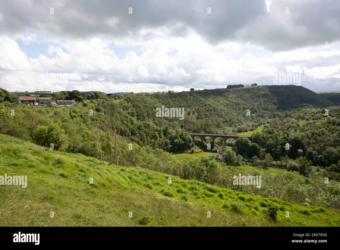 Monsal Dale - Headstone Viaduct, valley, Derbyshire, England, in the ...