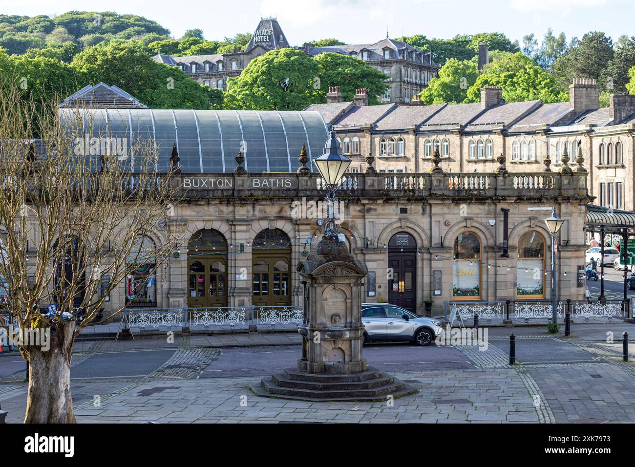 Buxton Bath and Palace Hotel, Buxton is a spa town in the Borough of High Peak, Derbyshire ...