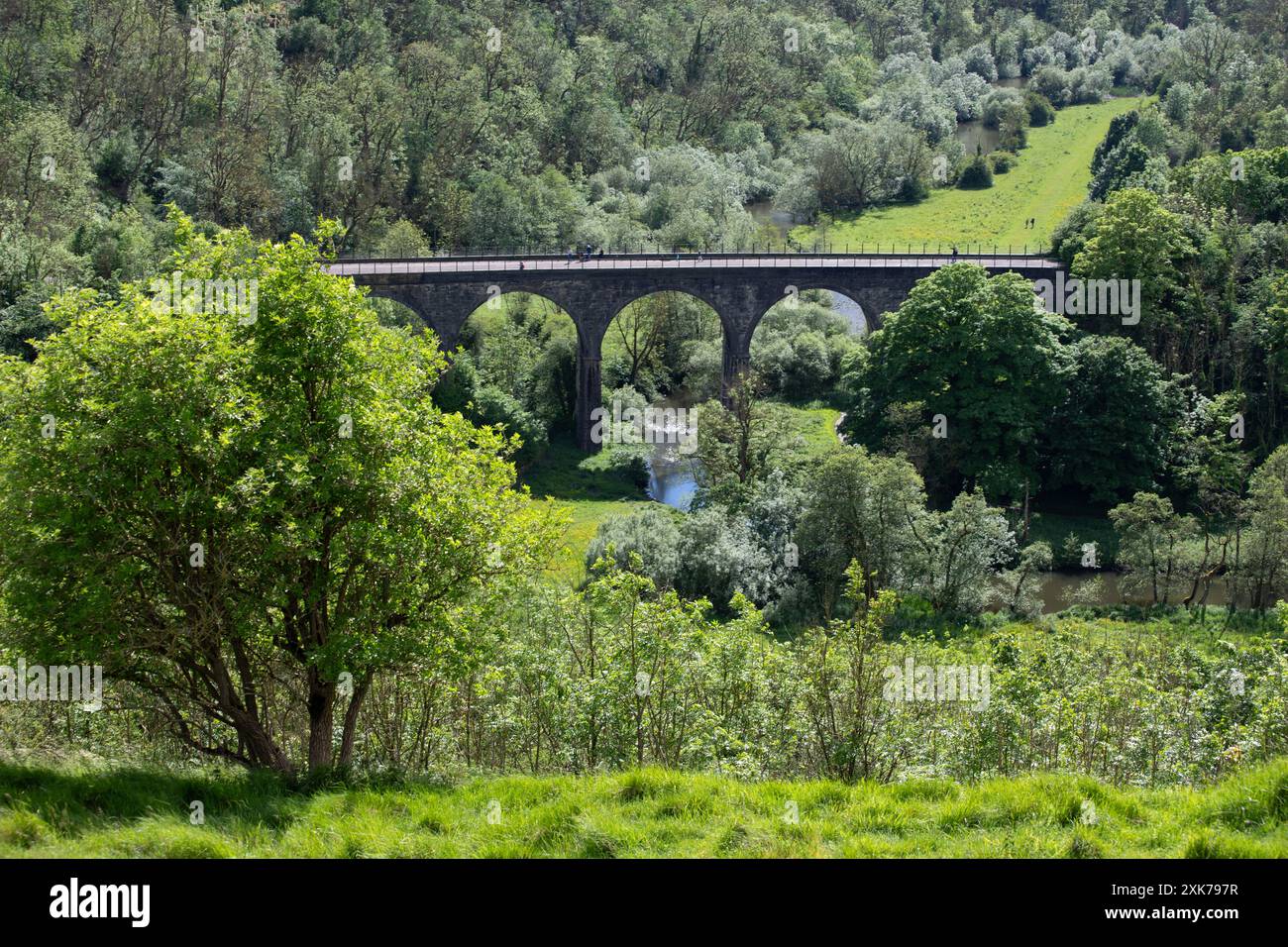 Monsal Dale - Headstone Viaduct, valley, Derbyshire, England, in the ...
