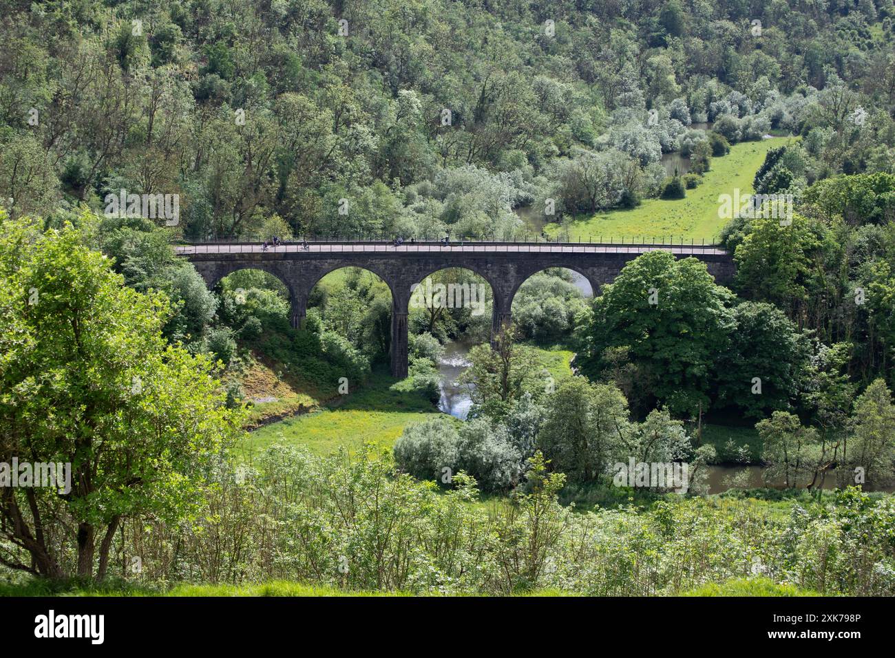 Monsal Dale - Headstone Viaduct, valley, Derbyshire, England, in the ...