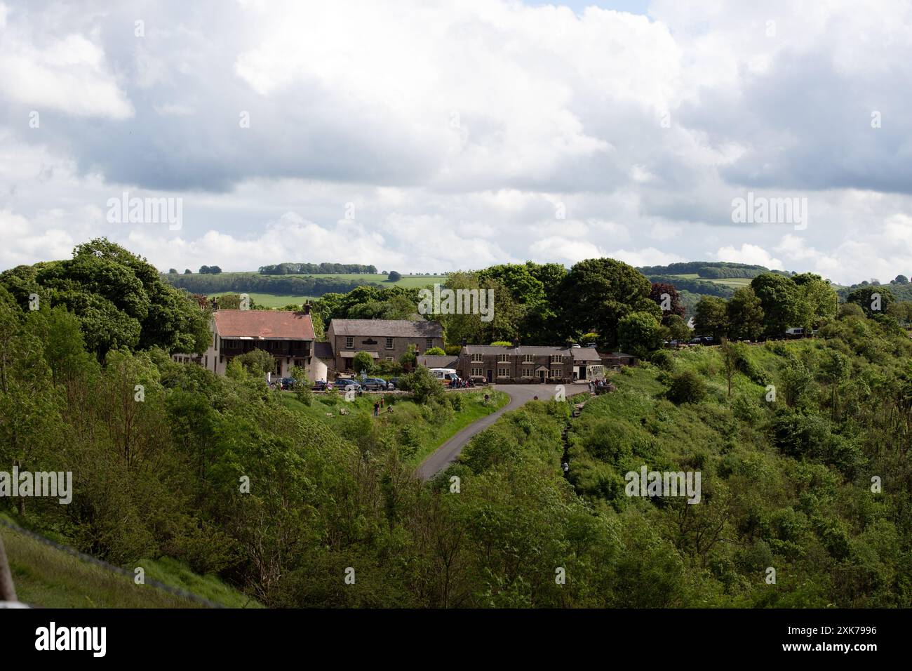 Monsal Head Hotel & Bar, Monsal Dale valley, Derbyshire, England, in ...