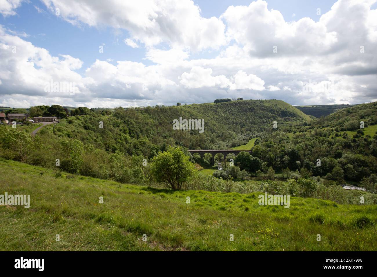 Monsal Dale - Headstone Viaduct, valley, Derbyshire, England, in the ...