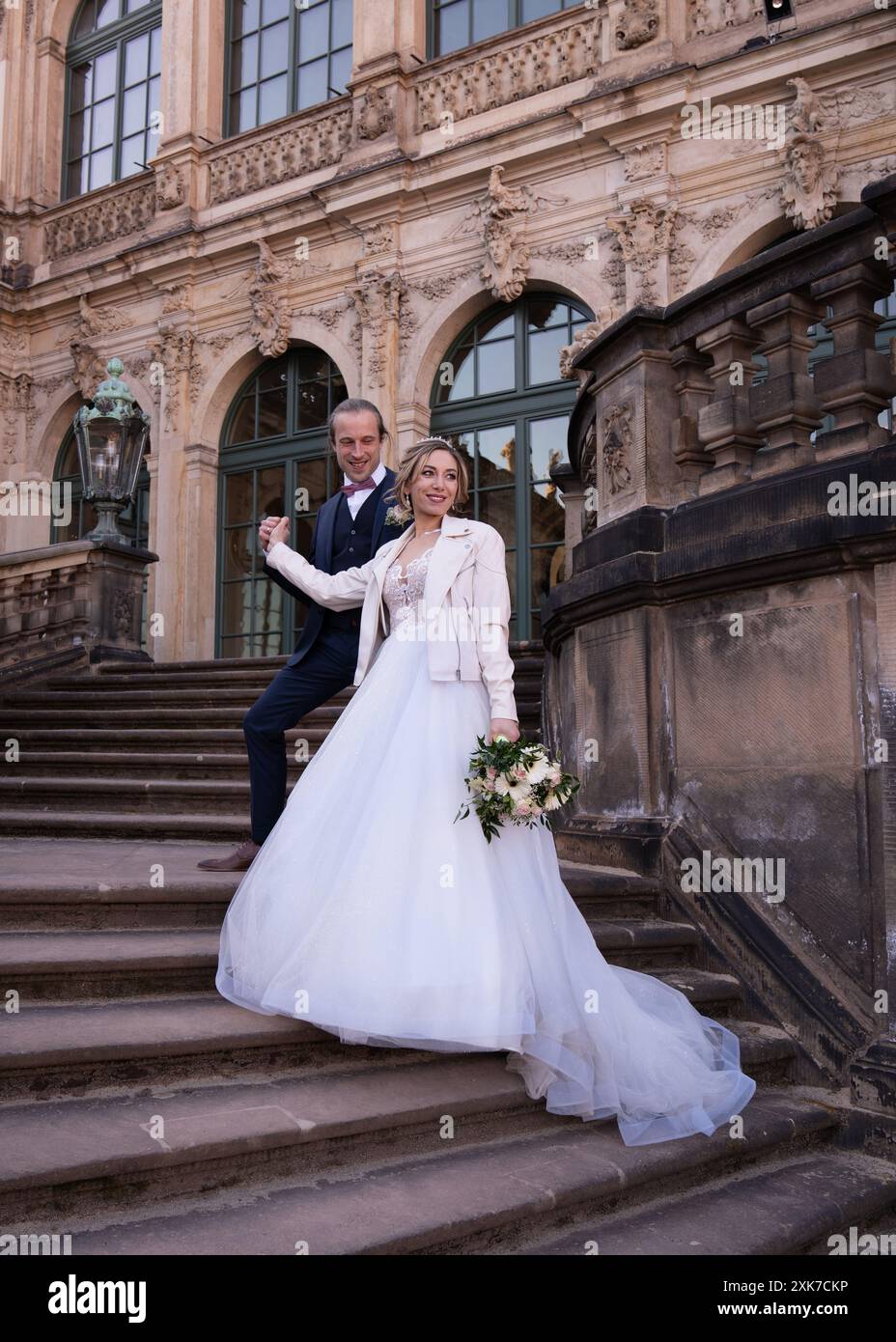 Beautiful newlyweds in palace hi-res stock photography and images - Alamy