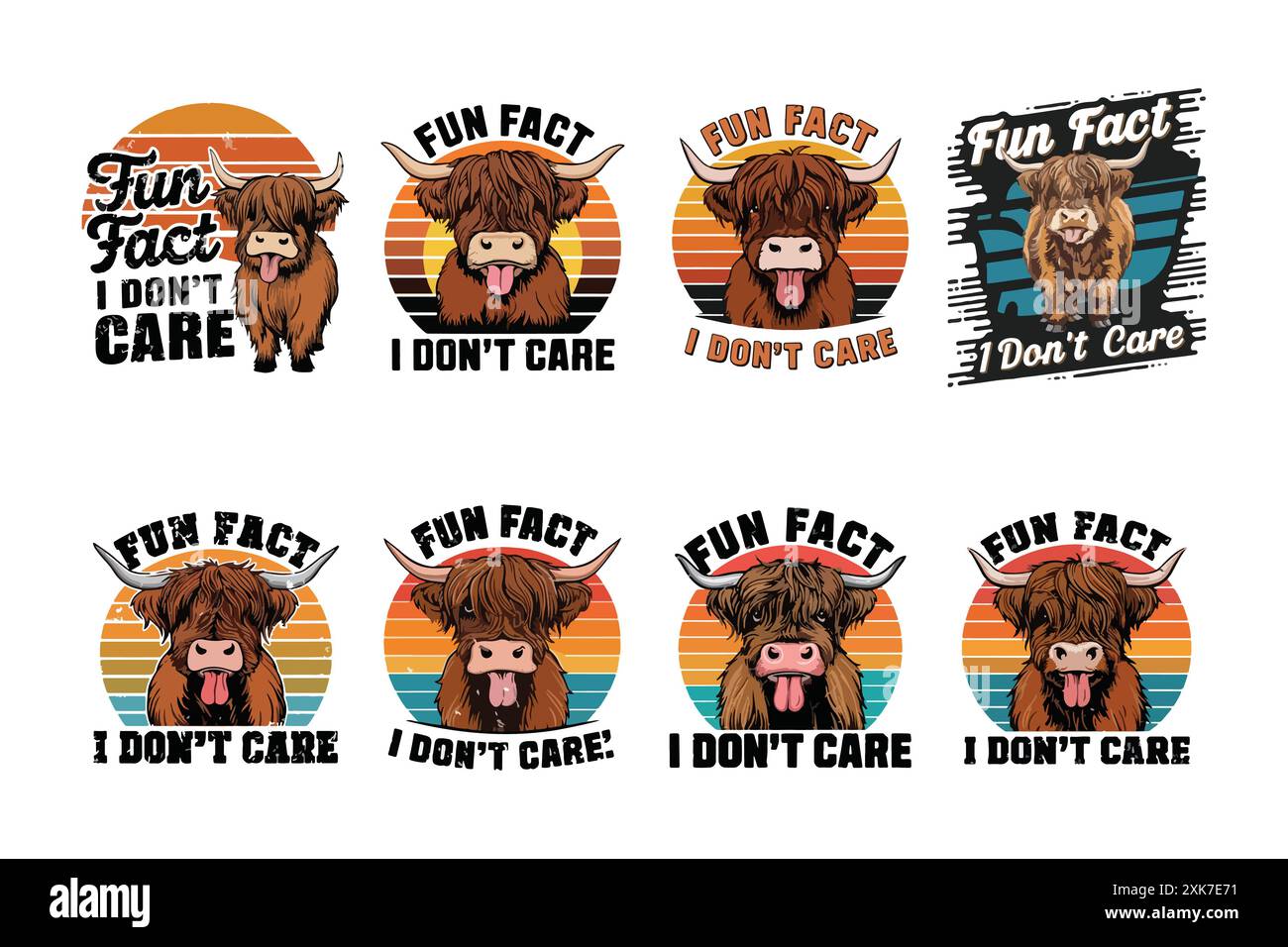 Fun fact don’t care cow T-Shirt designs set Stock Vector Image & Art ... Fun fact don’t care cow T-Shirt designs set Stock Vector Image & Art ...