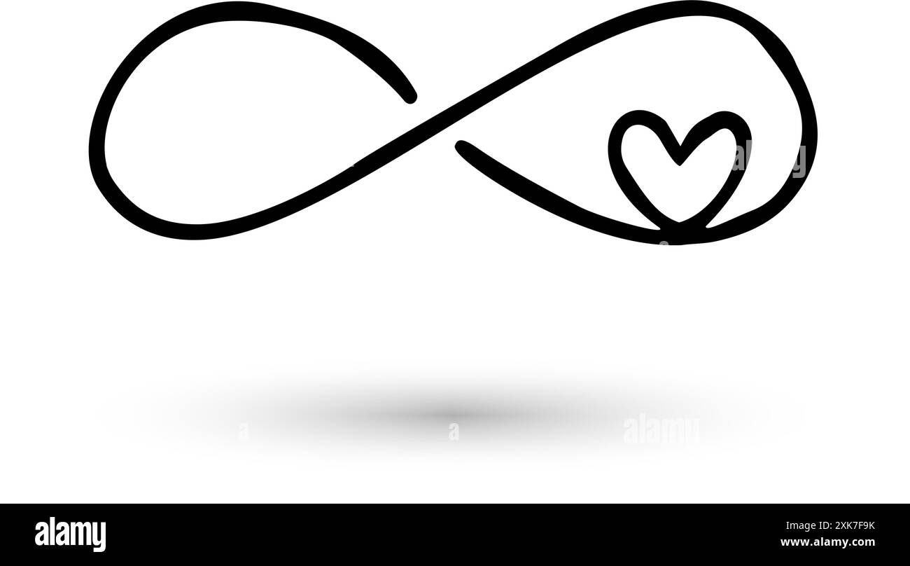 Infinity symbol hand drawn with ink brush Stock Vector Image & Art - Alamy