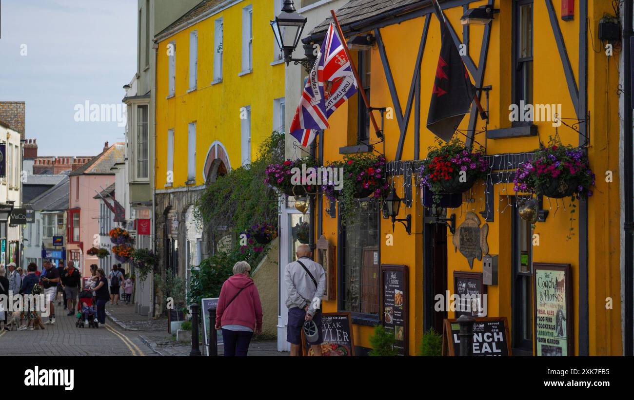 Tenby, Pembrokeshire, Wales - Jul 02 2024: The oldest pub in Tenby, a ...