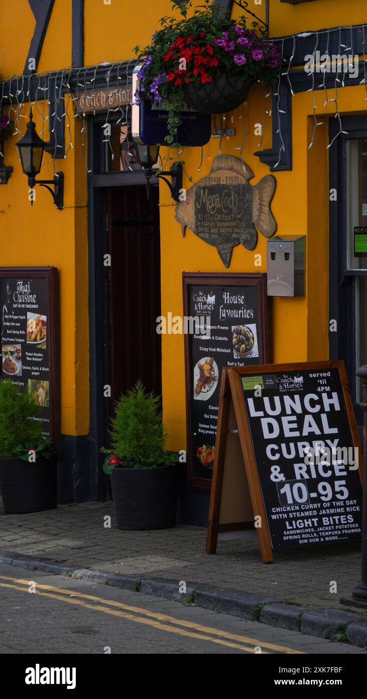 Tenby, Pembrokeshire, Wales - Jul 02 2024: The oldest pub in Tenby, a ...