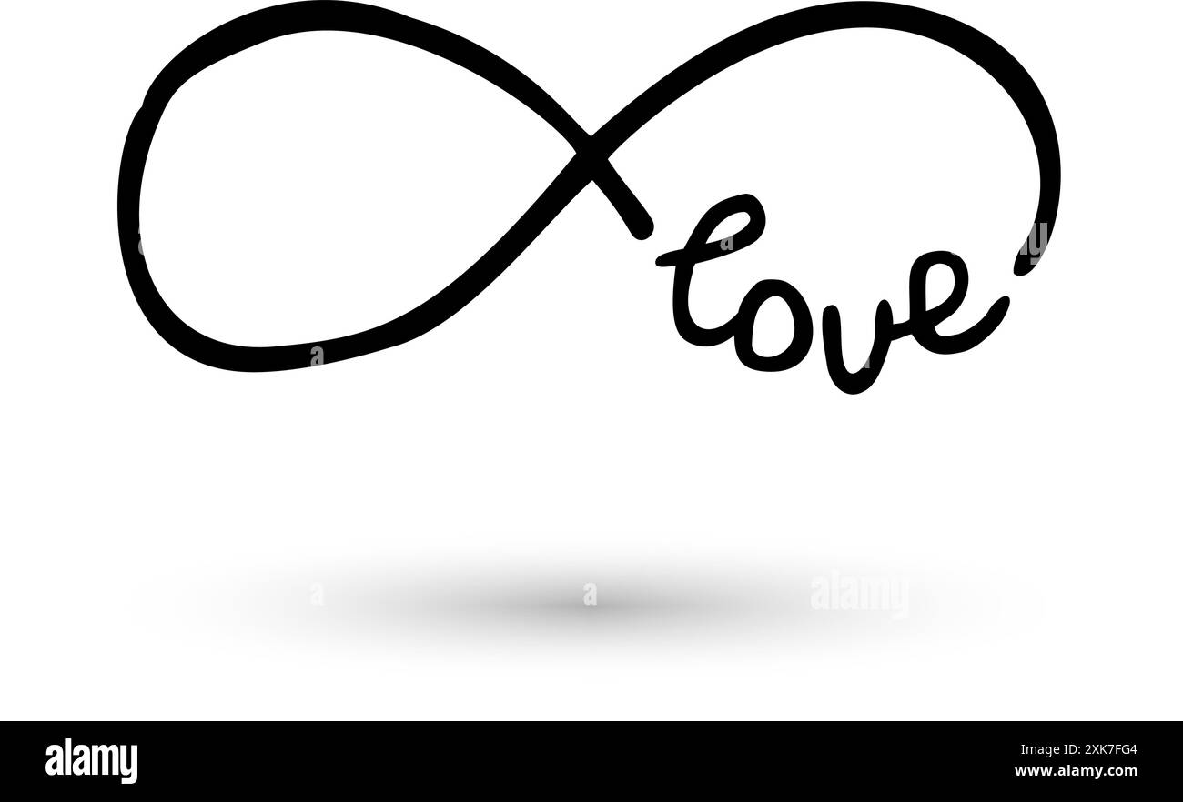 Infinity symbol hand drawn with ink brush Stock Vector Image & Art - Alamy