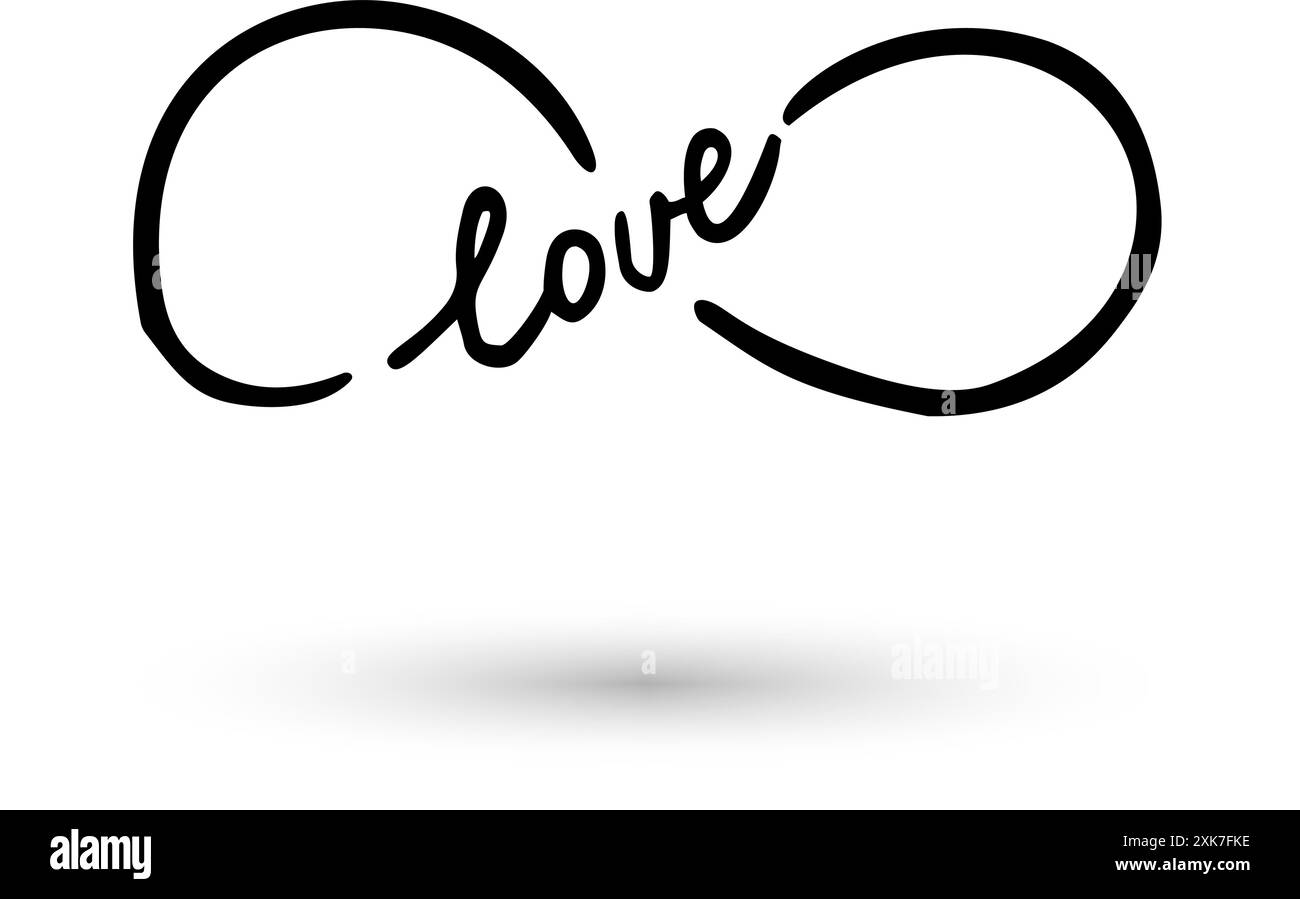 Infinity symbol hand drawn with ink brush Stock Vector Image & Art - Alamy