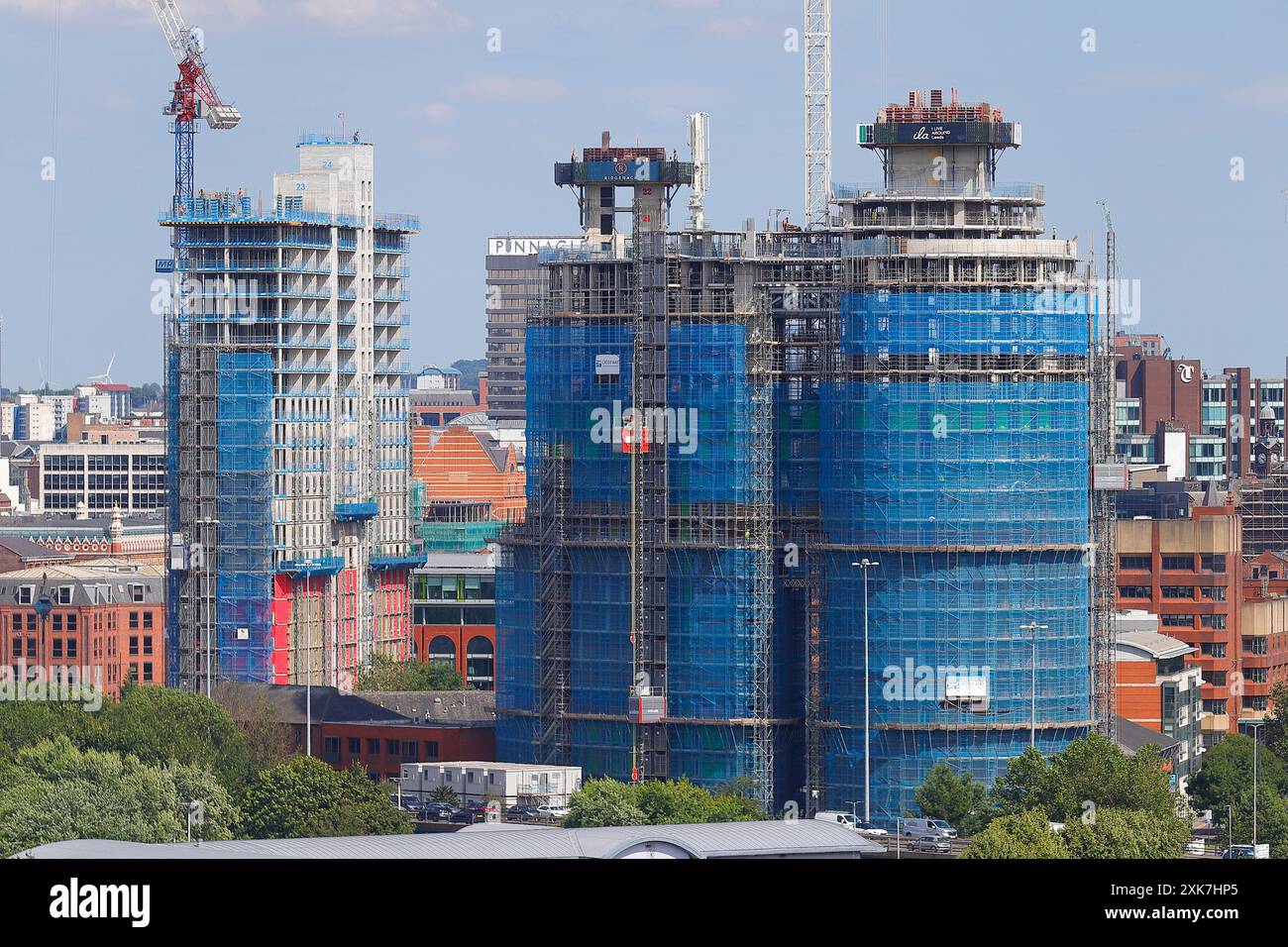 Lisbon Street (left) & Triangle Yard (right) apartments under construction in Leeds City Centre ...
