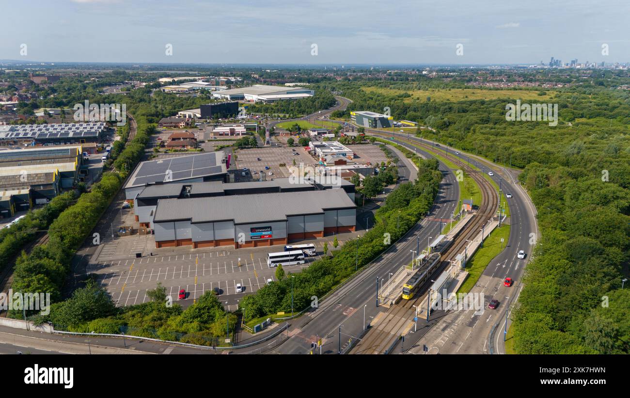 Ashton Moss Leisure Park and MetroLink station Lord Sheldon Way, Ashton ...
