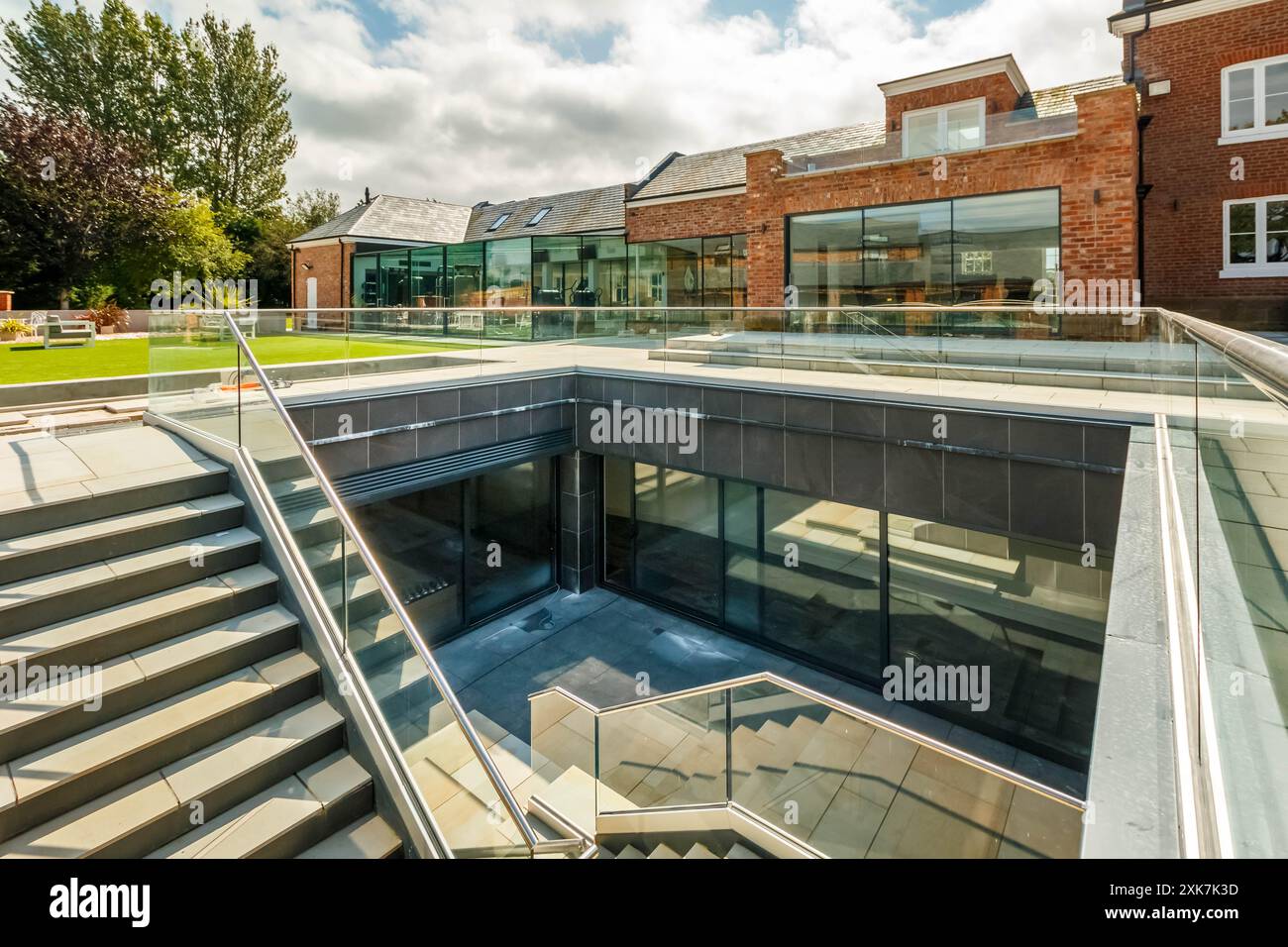 Large new build house with pool house and land in the English ...