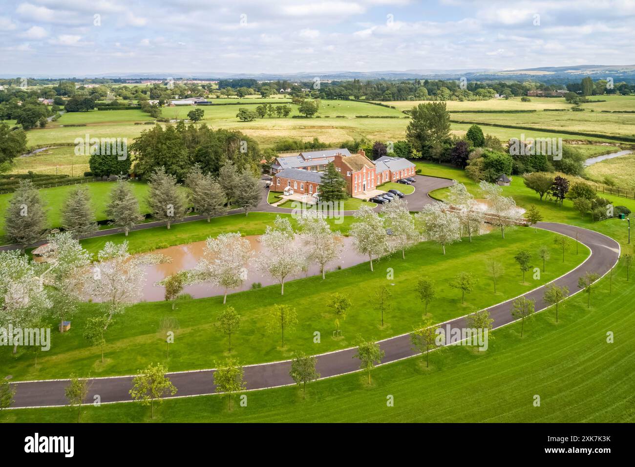 Large new build house with pool house and land in the English ...