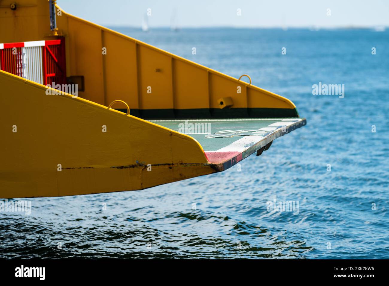 Ramp of a car ferry approaching the port Stock Photo - Alamy