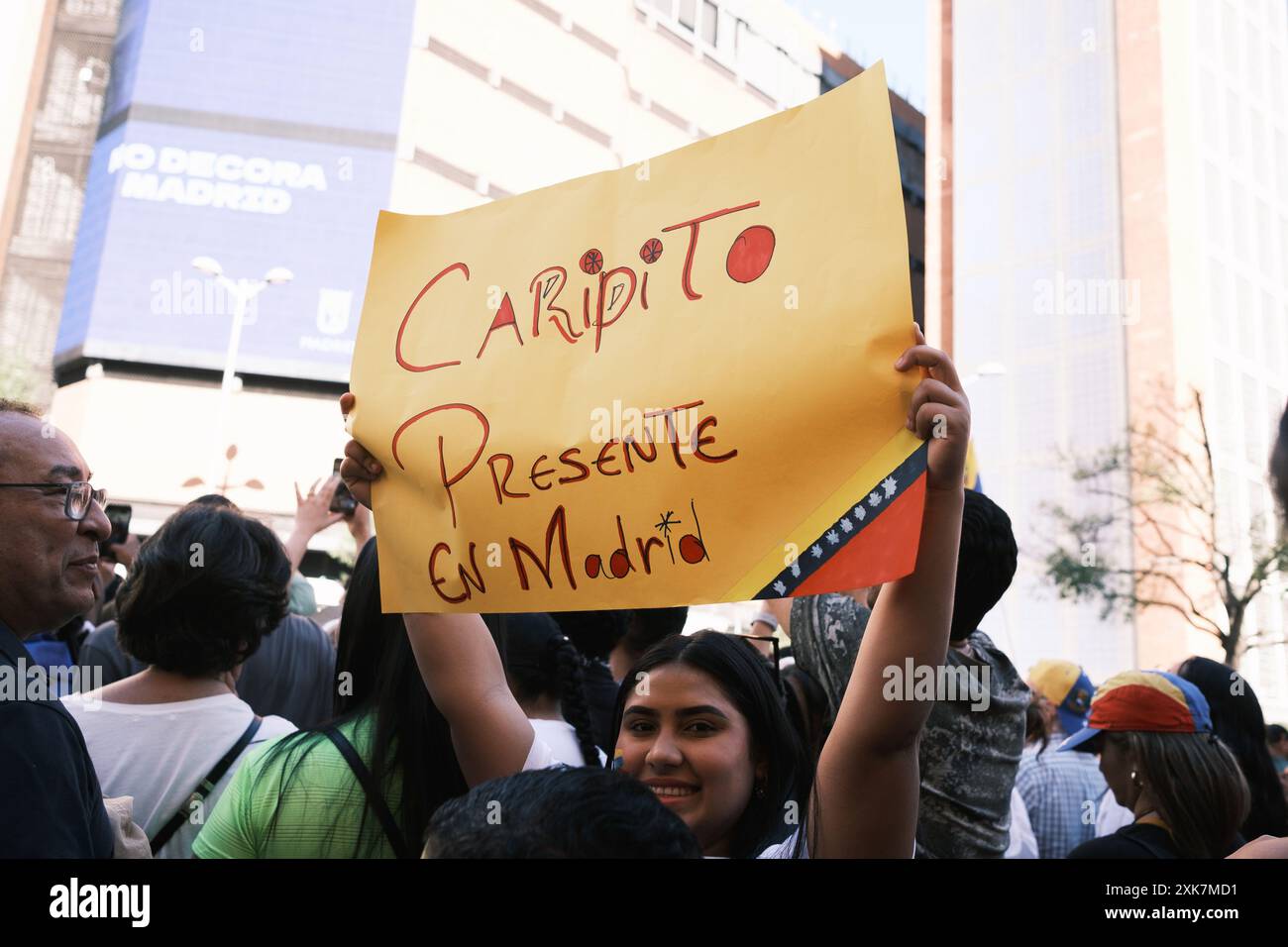 Several people during the demonstration for the mobilization of hope to ...