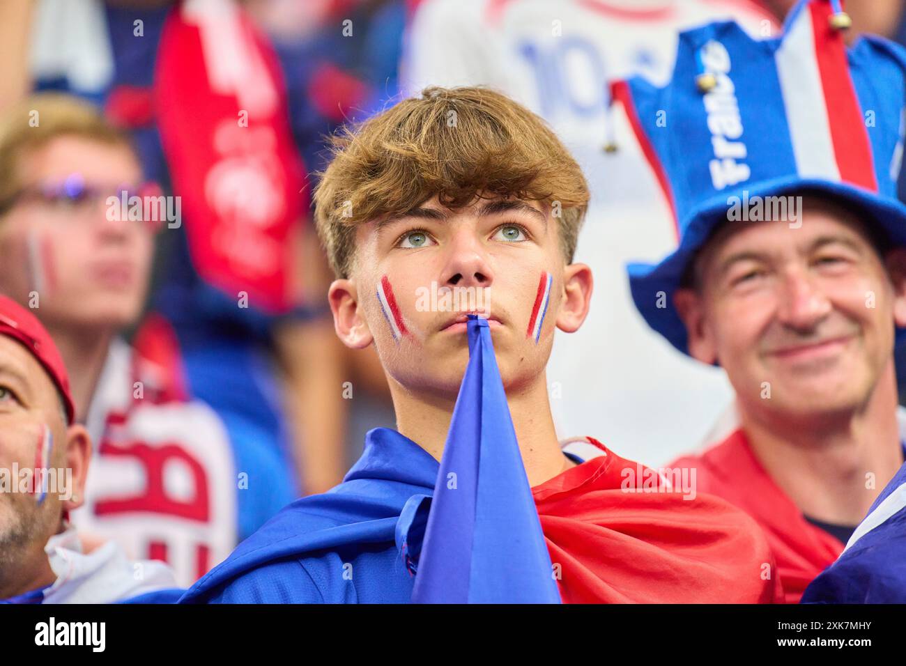 Fans FRA in the semi final match SPAIN - FRANCE 2-1 of the UEFA ...