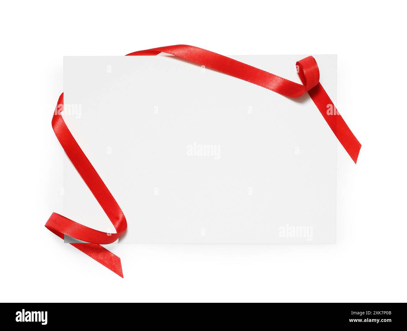Blank card satin ribbon hi-res stock photography and images - Alamy
