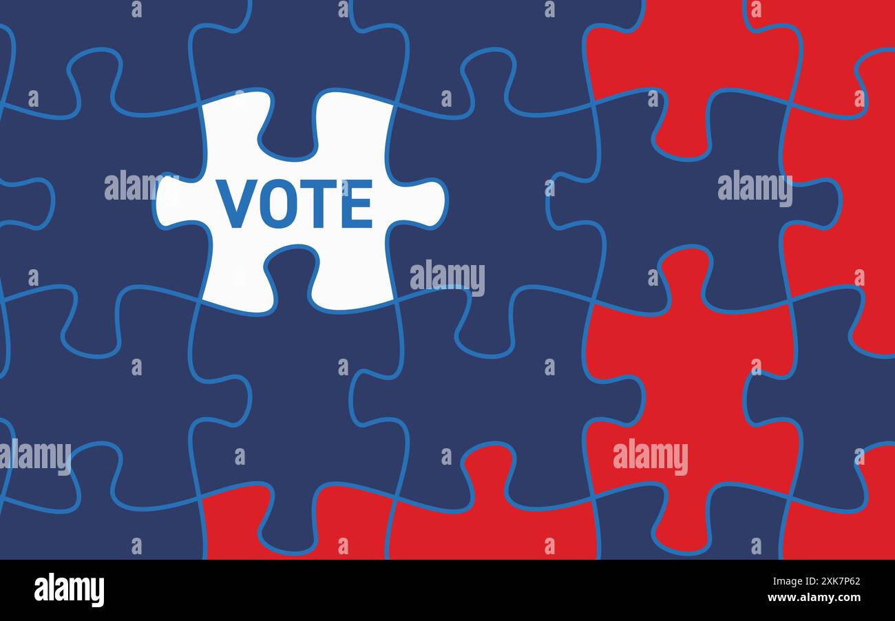 White empty puzzle with vote word. Your vote matters concept Stock ...