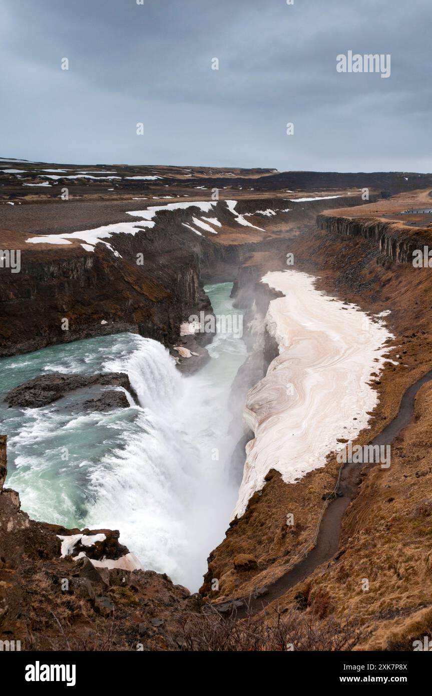 Gullfoss waterfalls, Iceland Stock Photo - Alamy