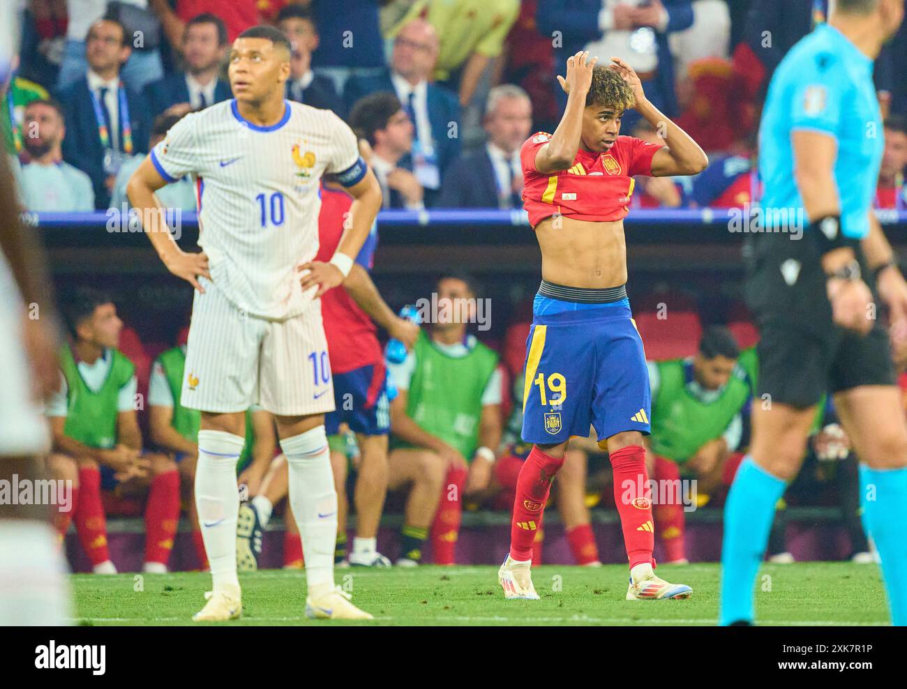 Lamine Yamal, ESP 19 Kylian MBAPPE, FRA 10 in the semi final match SPAIN - FRANCE 2-1 of the ...