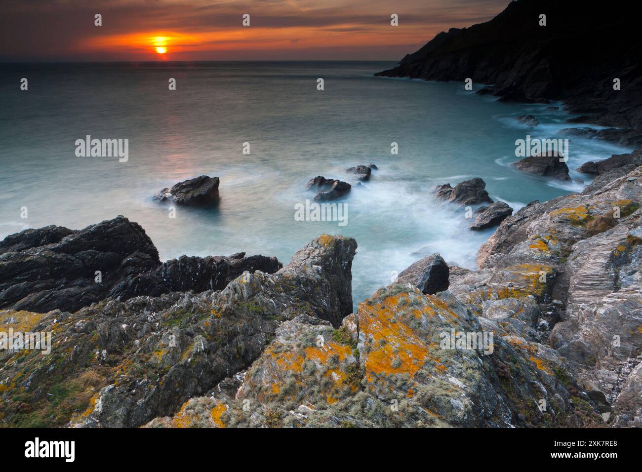 Sunset. View from Start Point. Salcombe. South Devon Stock Photo - Alamy