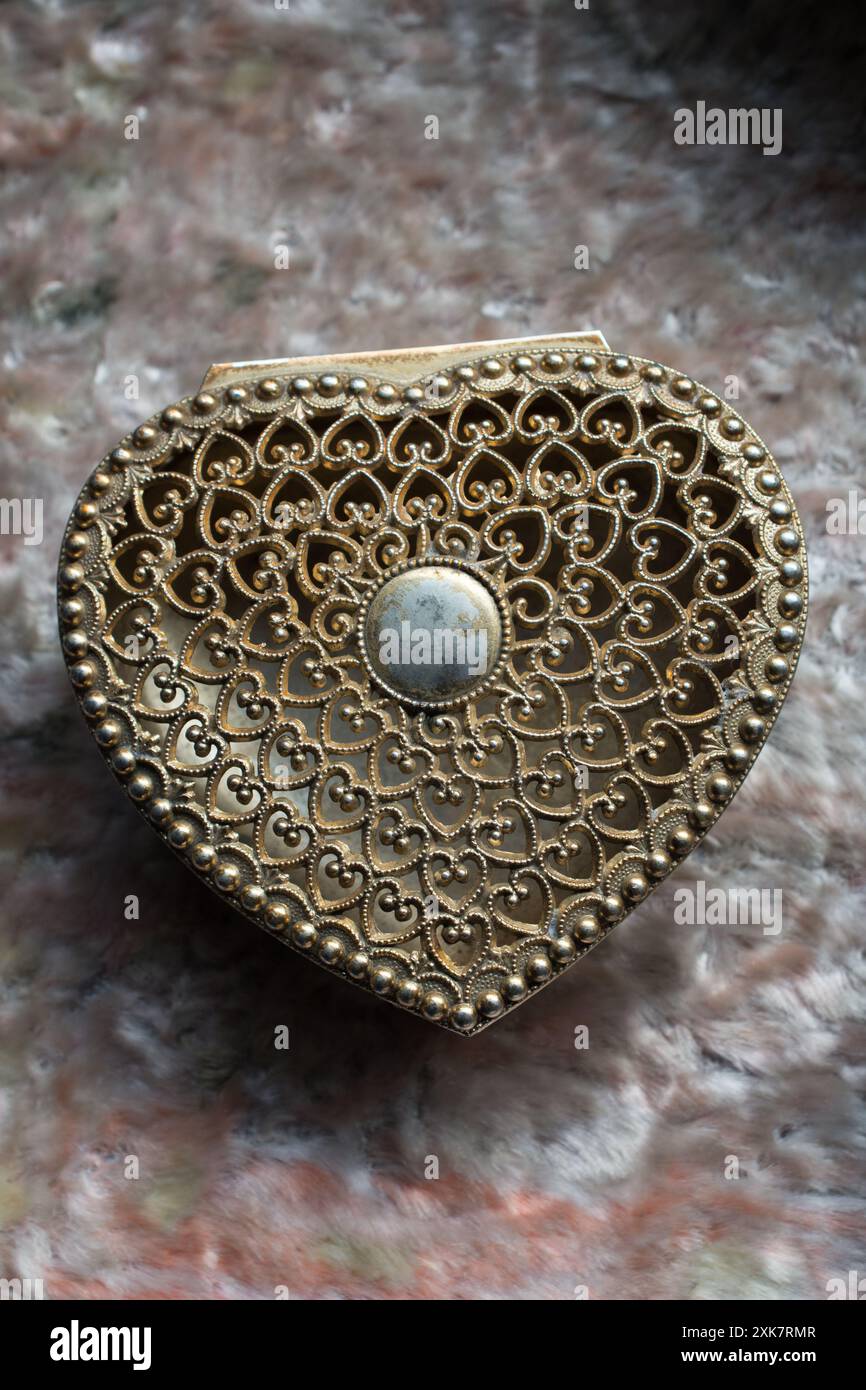 Colorful decorative objects in the shape of a heart Stock Photo - Alamy