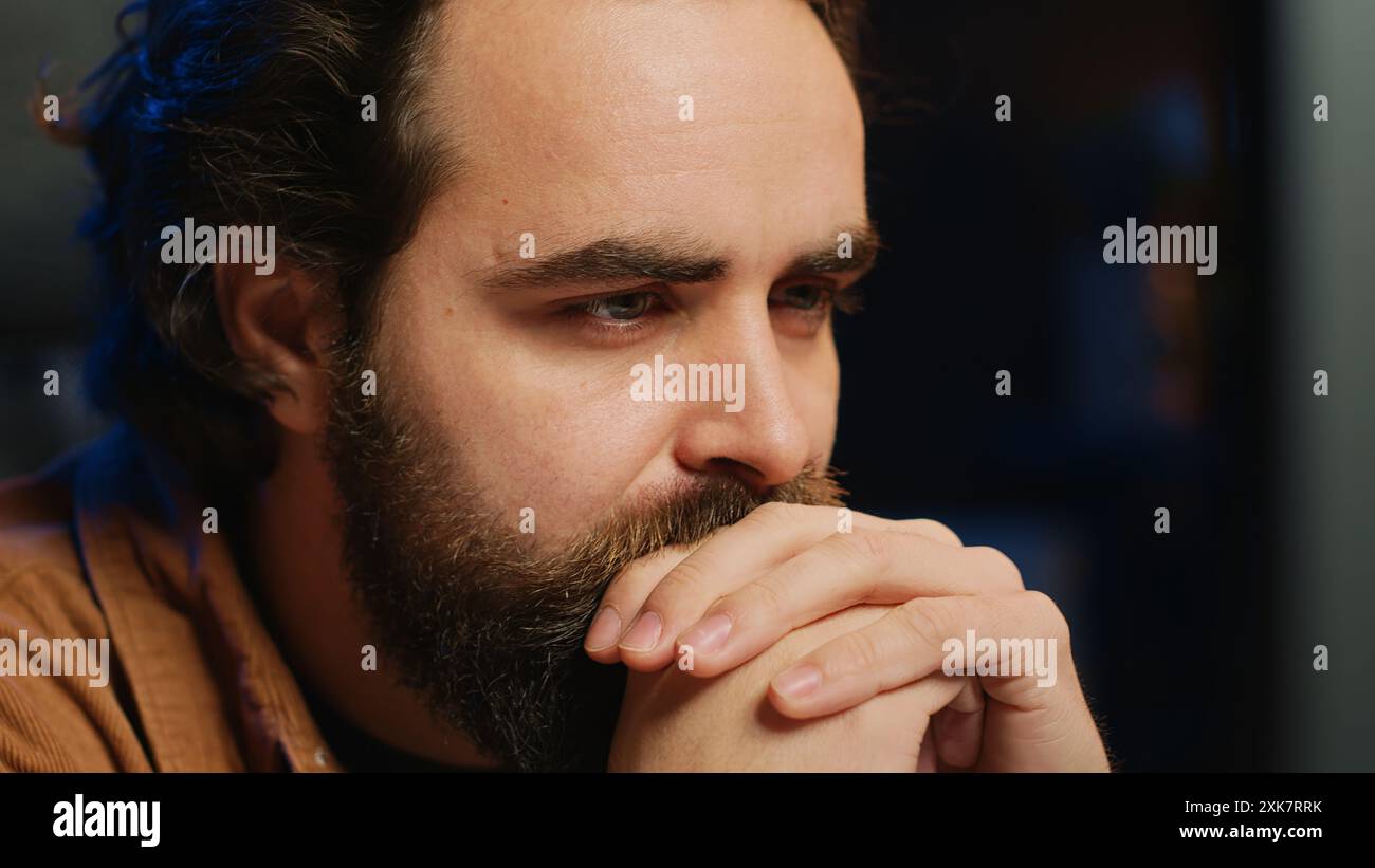 Programmer In Home Office Concentrating On Finding Bugs While Doing
