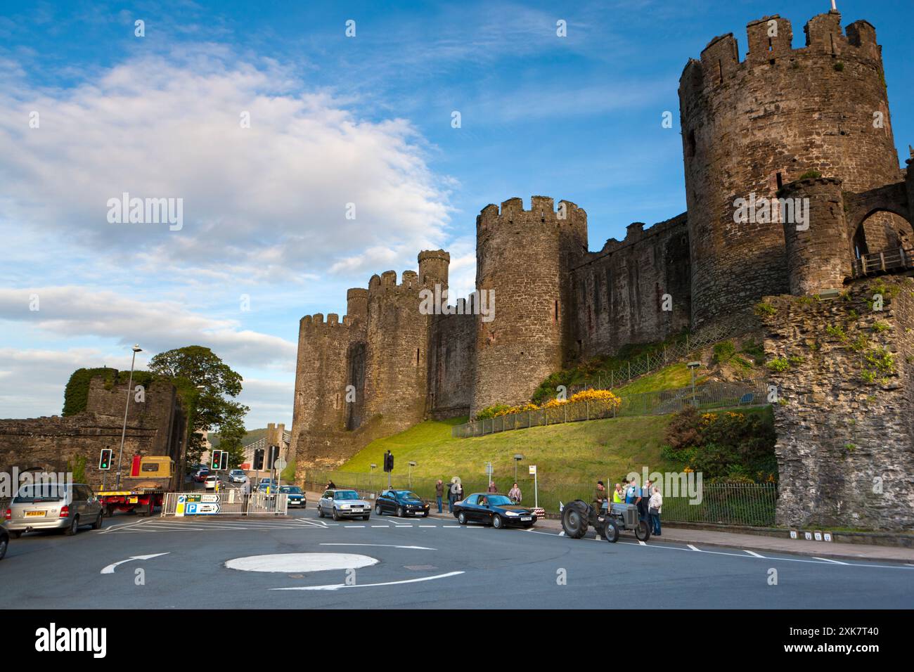 View towards Conwy Castle UNESCO World Heritage Site and the River ...