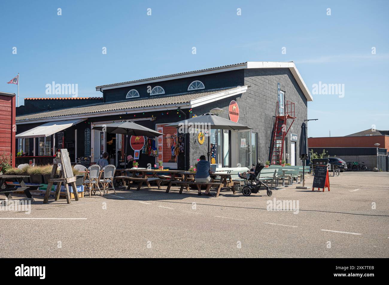 a café named the camel's kiss in hundested harbor, Denmark, July 21 ...