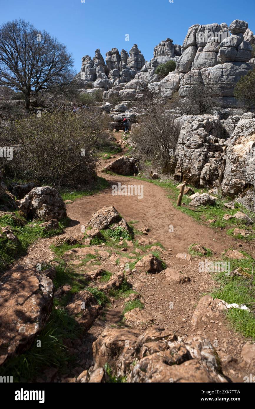 El Torcal de Antequera a nature reserve in the Sierra del Torcal ...