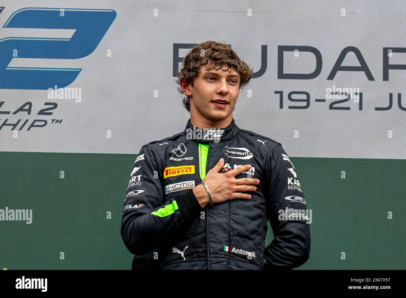 Mogyorod, Hungary, 21st Jul 2024, Andrea Kimi Antonelli , attending ...