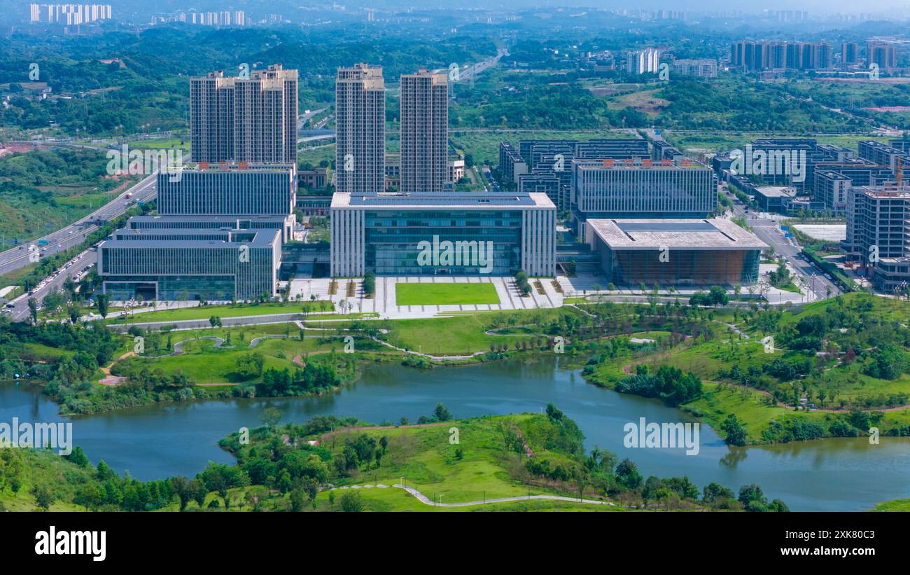 CHONGQING, CHINA - JULY 21, 2024 - The SERES headquarters building in ...
