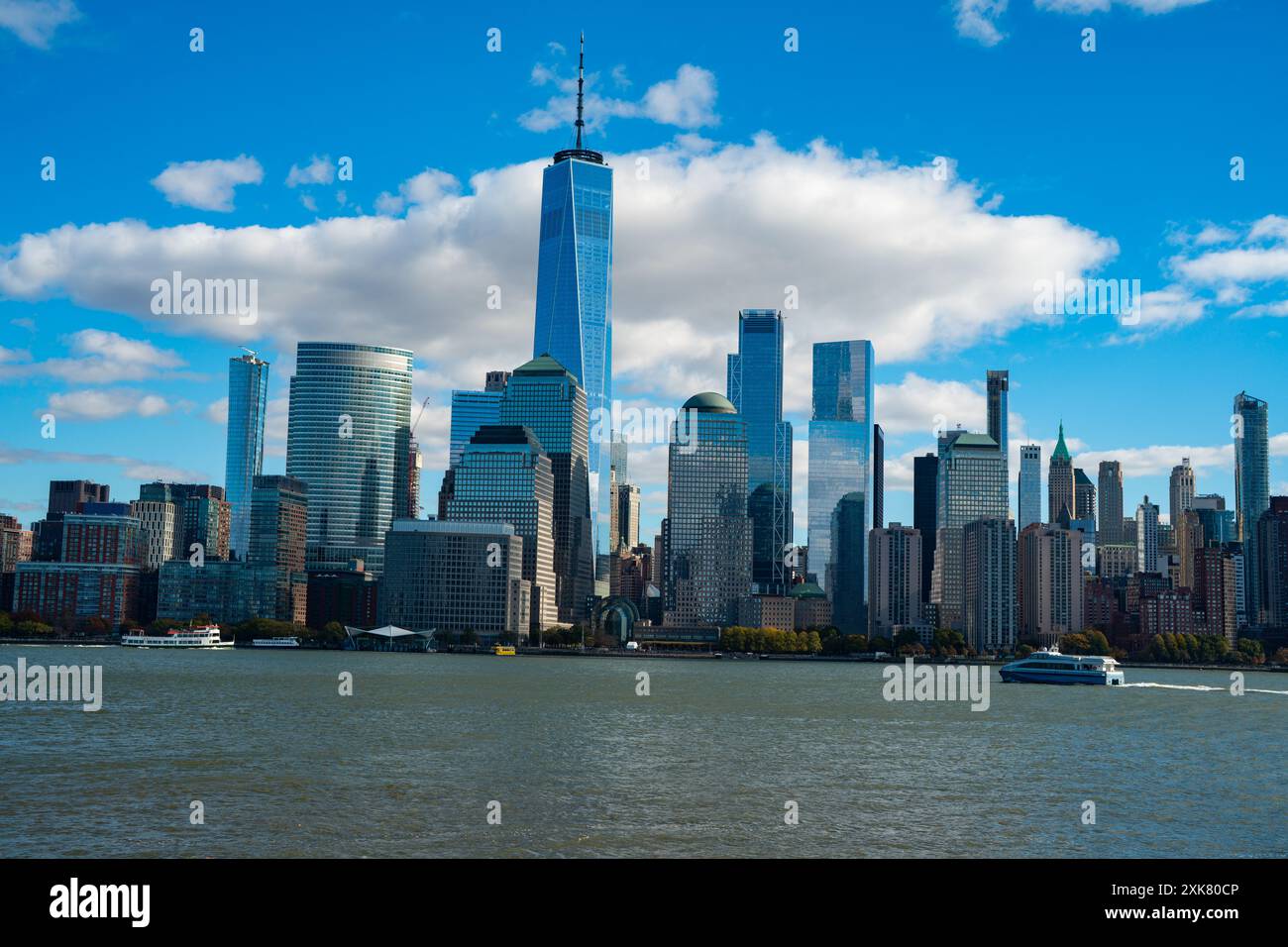 Manhattan's beautiful skyline, New York, United States. Panorama view ...