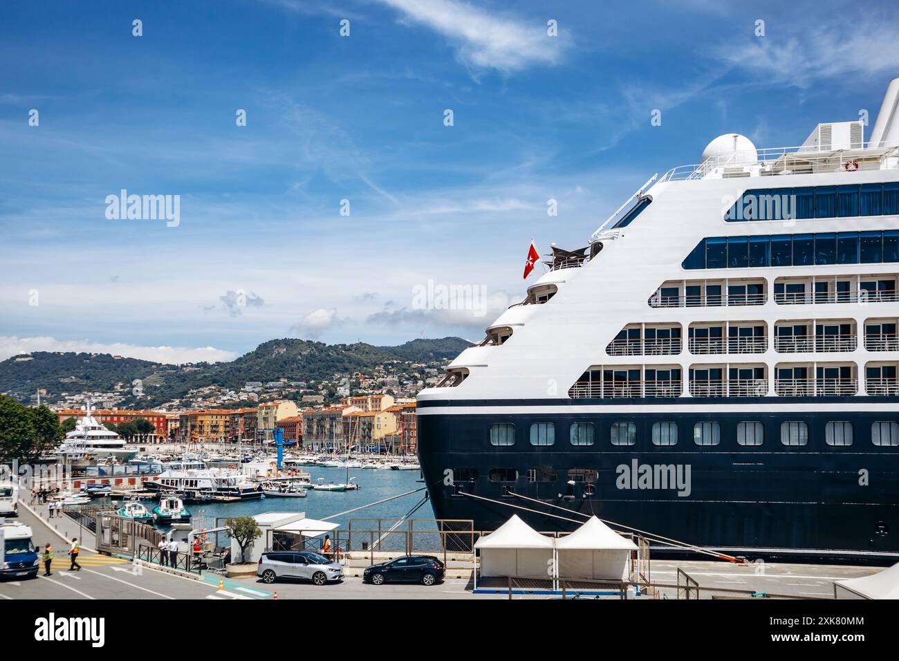 Nice, France - May 25, 2024: Cruise ship in the port of Nice on the ...