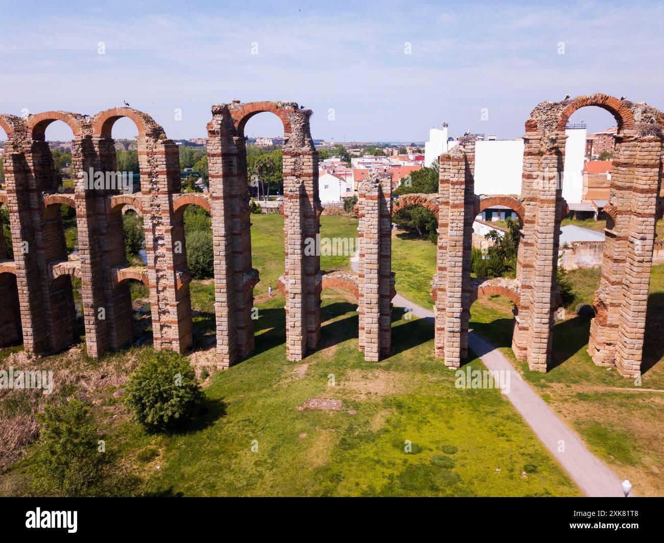 Aerial view roman aqueduct sunlight hi-res stock photography and images ...