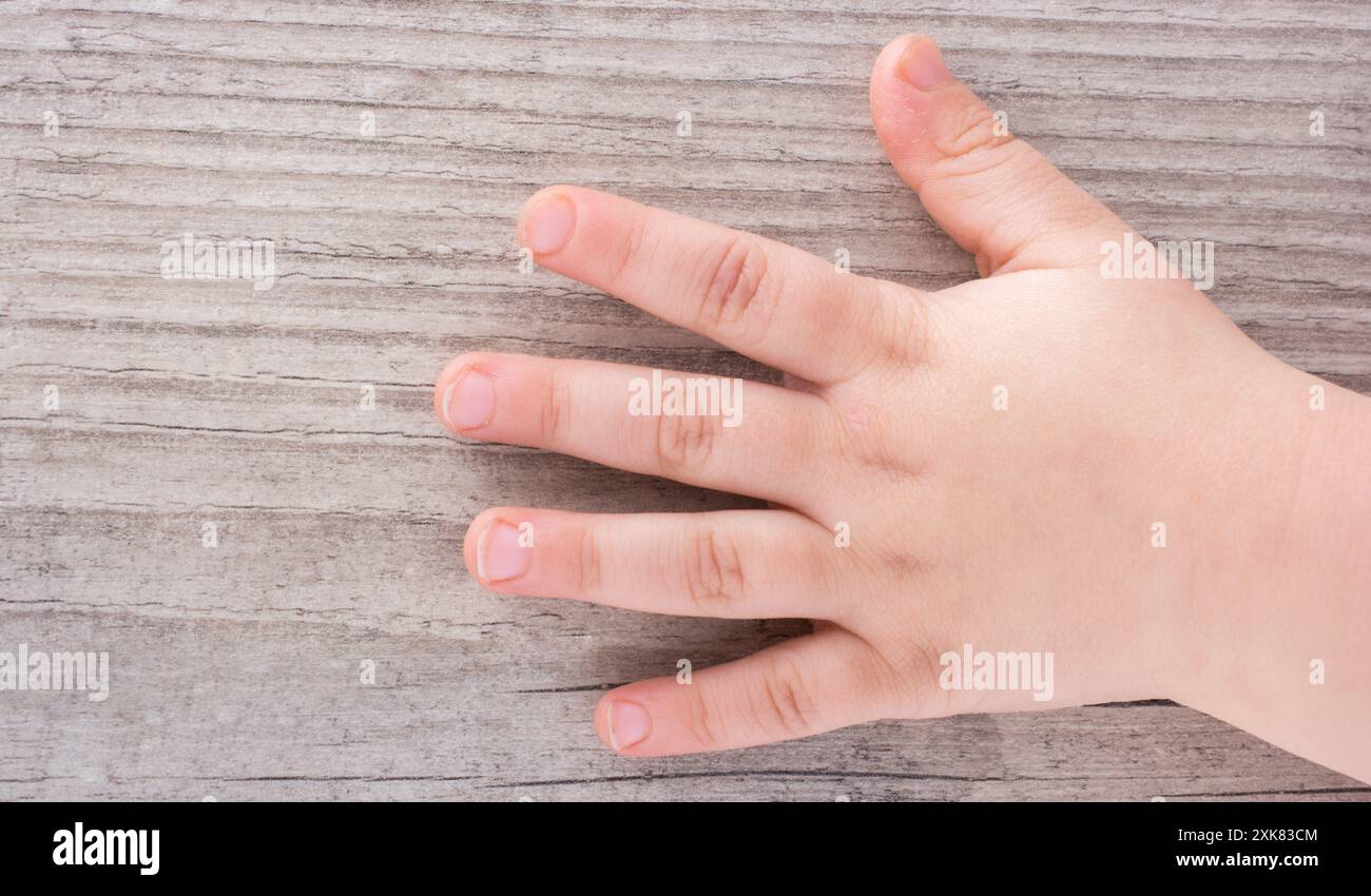 Hand open for a gesture isolated on white background Stock Photo - Alamy