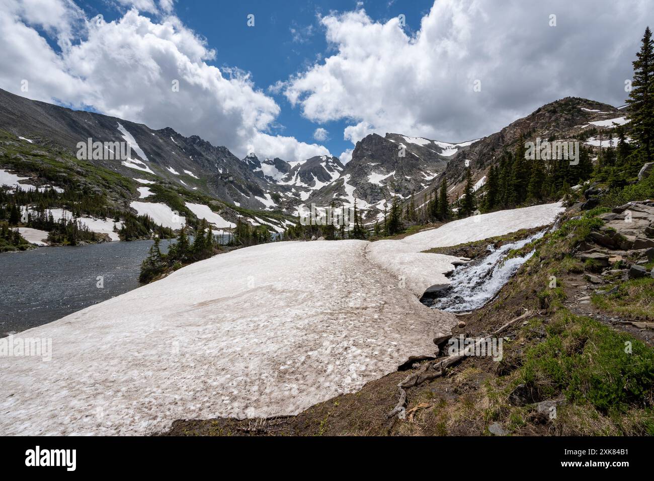 Melting glacier on Lake Isabelle Trail in Indian Peaks Wilderness ...