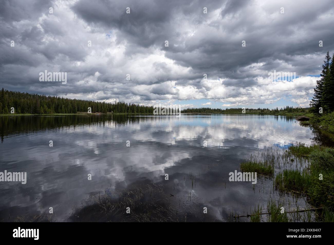 Summer storm clouds gathering over Brainard Lake in Brainard Lake ...