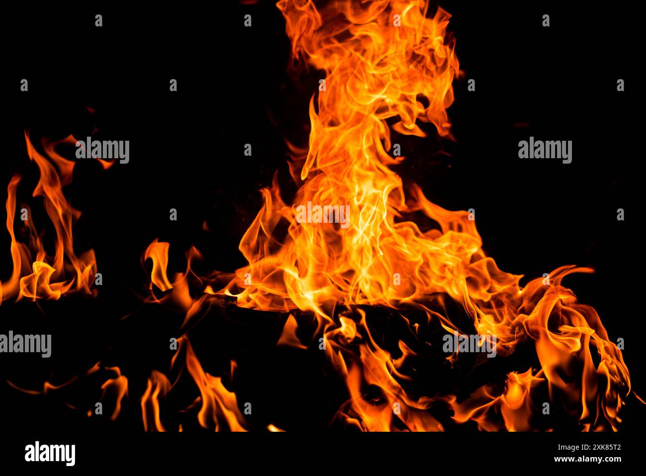 Fire and flames for background. Bright flames background. Texture of ...