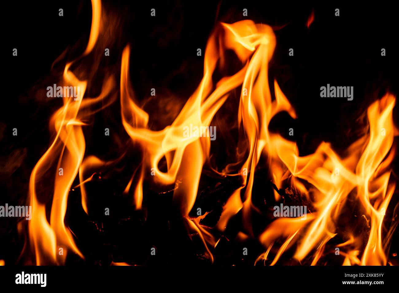 Fire flame background. Fire flames. Campfire texture. Flaming bonfire ...