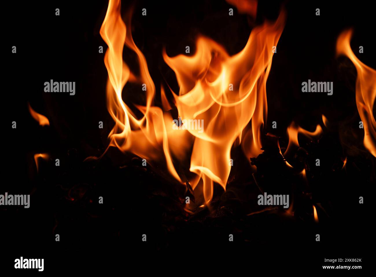 Fire flame background. Fire flames. Campfire texture. Flaming bonfire ...